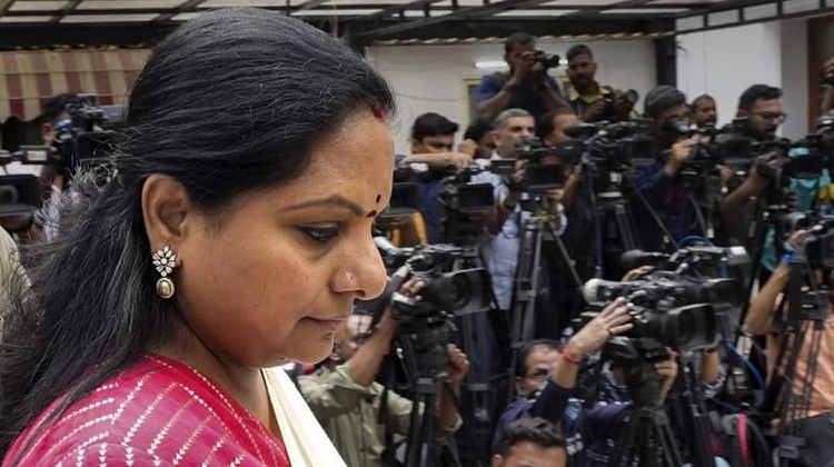 Telangana CM K Chandrasekhar Rao's daughter K Kavitha being questioned by ED in Delhi excise ...